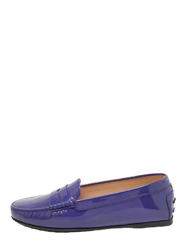 TOD'S Gomma Patent Loafers - Purple