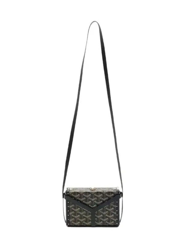 Goyard 2019 Minaudière Goyardine Trunk Shoulder Bag - Black