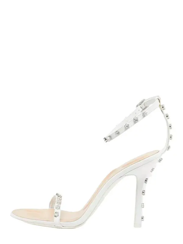 ALEXANDER WANG Nicki Crystal-embellished Sandals - White