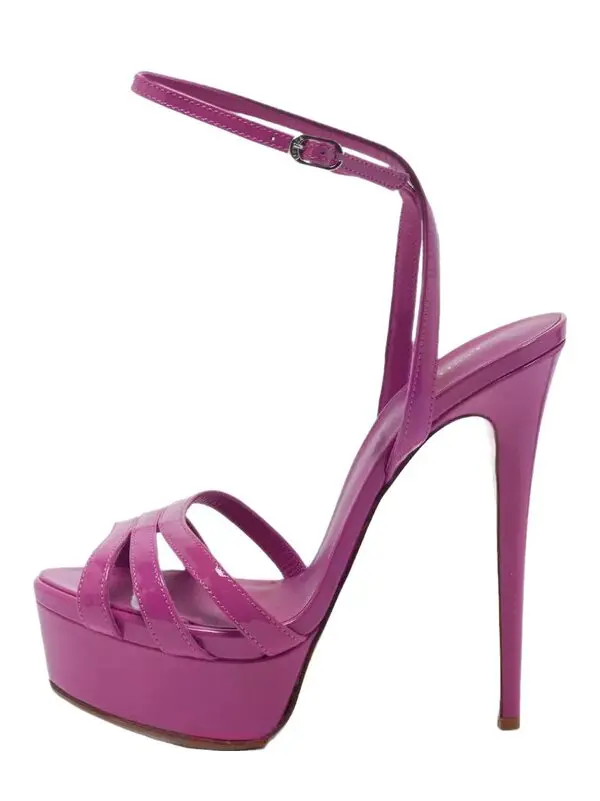 LE SILLA Patent Leather Platform Stiletto Sandals - Pink
