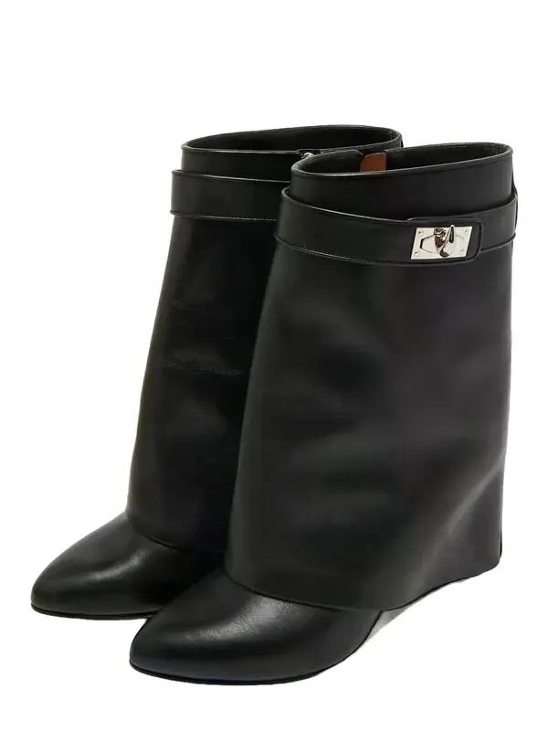 Givenchy Shark Wedge Ankle Boots - Black