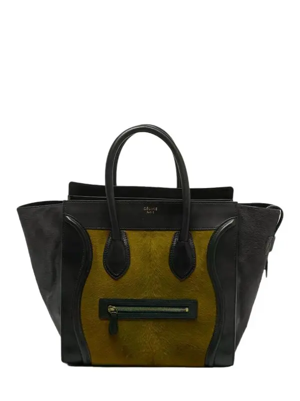 Celine Mini Luggage Leather Tote Bag - Black
