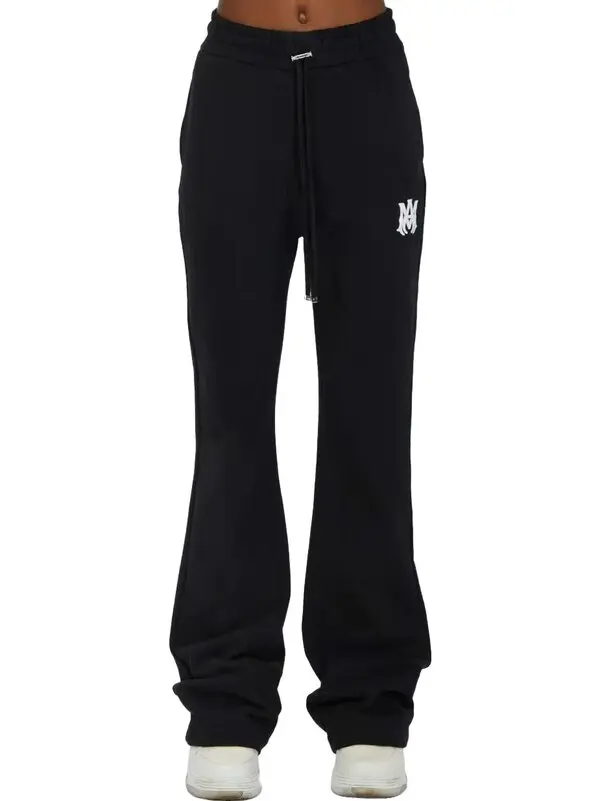 Amiri Ma Quad Logo Embroidered Flared Trousers - Black
