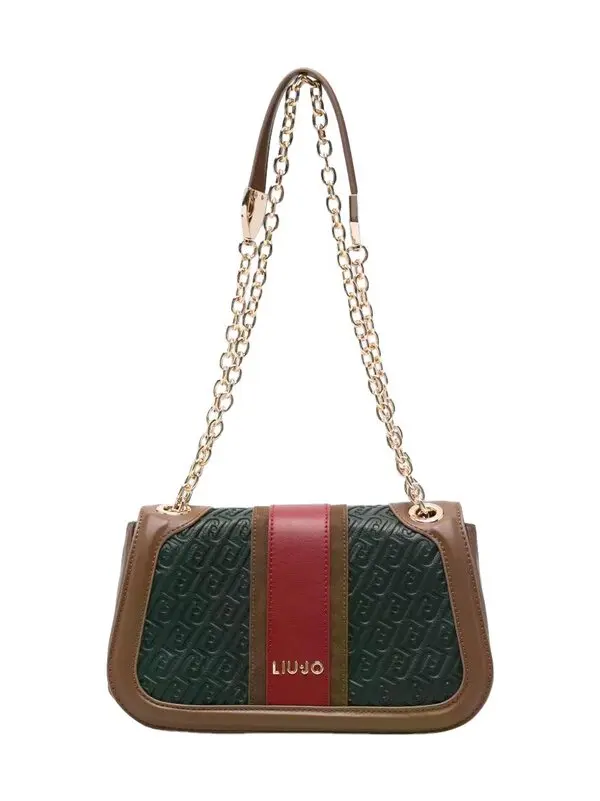 Liu Jo Monogram-embossed Panelled Shoulder Bag - Green