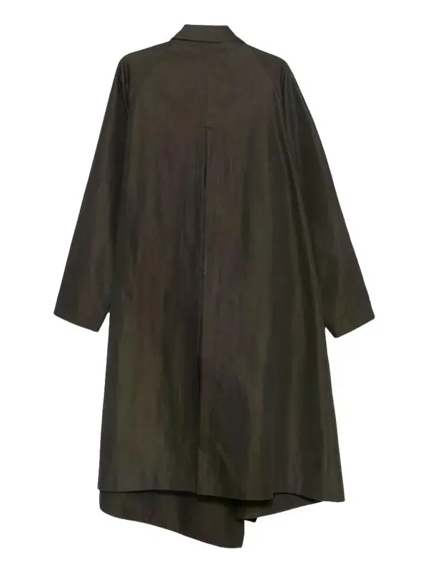 POST ARCHIVE FACTION Asymmetric Draped Coat - Brown