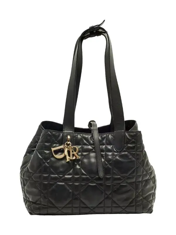 Dior 2023 Medium Toujours Macrocannage Tote Bag - Black