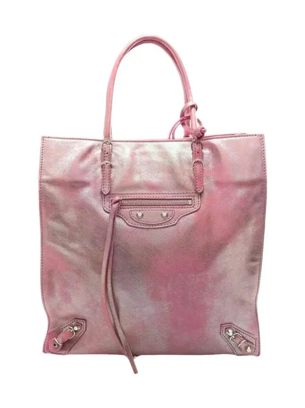 Balenciaga 2000s Papier A5 Tote Bag - Pink