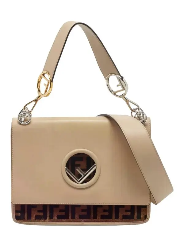 Fendi 2018 Kan I F-logo Shoulder Bag - Neutrals