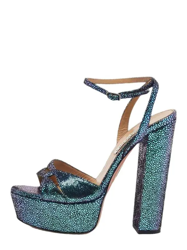 AQUAZZURA Sinner Platform Sandals - Blue