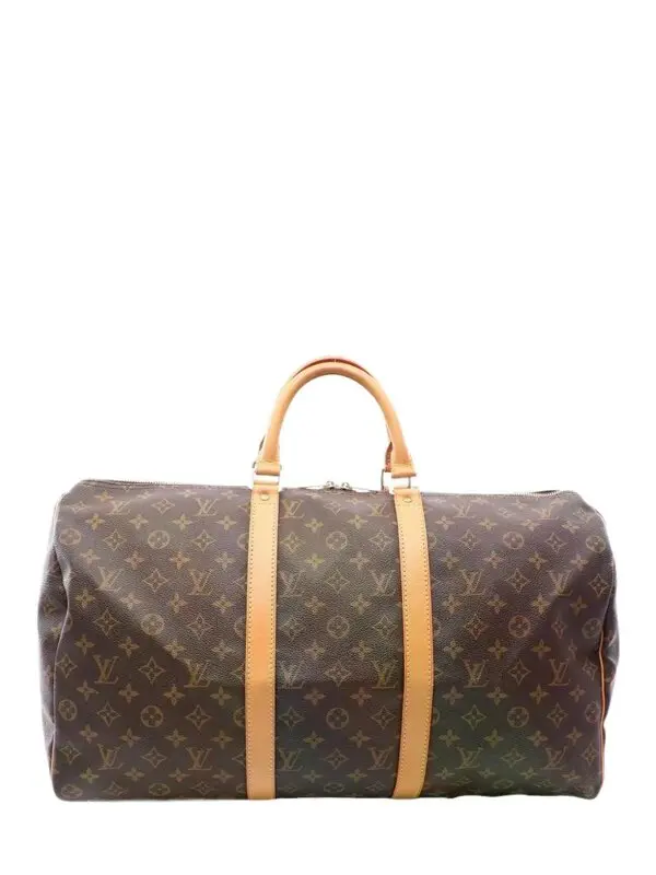 LOUIS VUITTON 1998 Monogram Keepall 50 Boston Bag - Brown