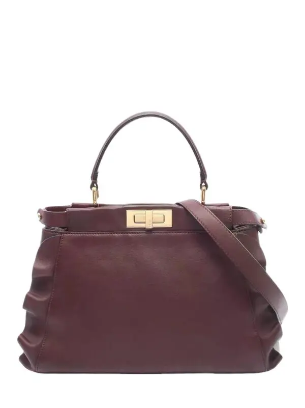 Fendi 2010s Peekaboo Wave Tote Bag - Red