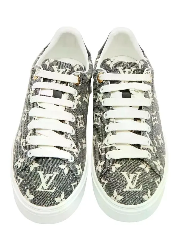 LOUIS VUITTON Time Out Monogram Sneakers - Grey