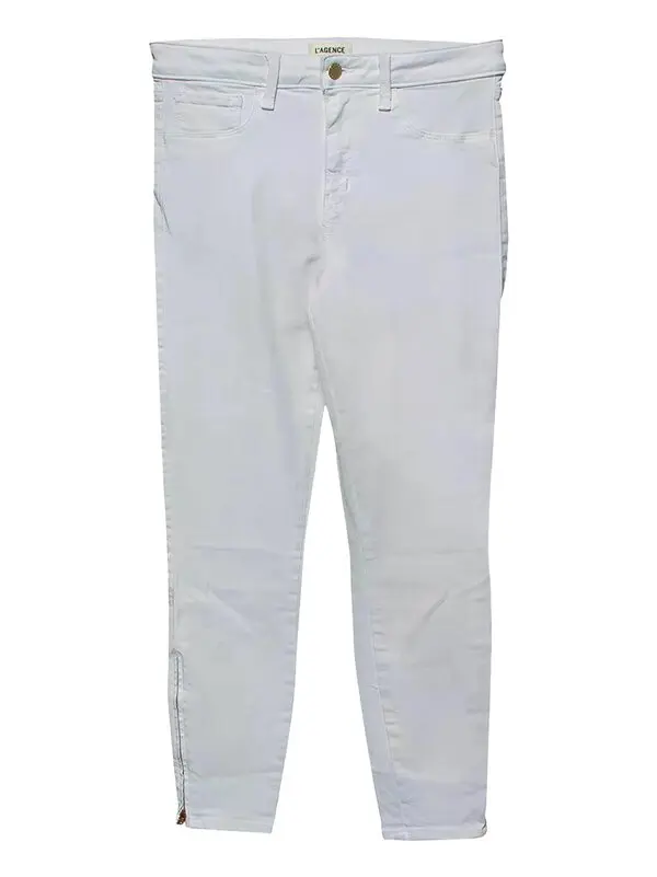 L'Agence Andrea Zip-detail Jeans - White