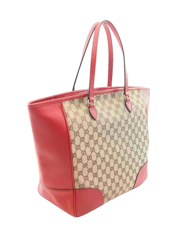 Gucci 2000s Bree Gg Canvas Tote Bag - Red