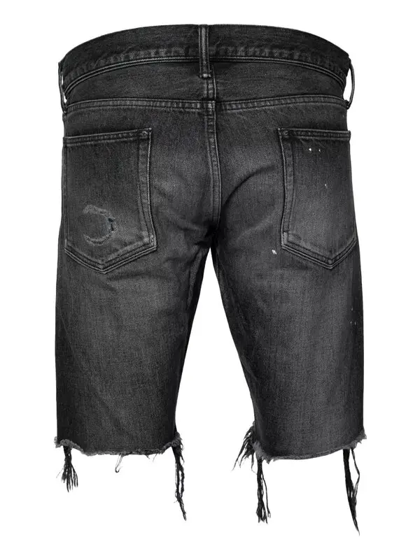 John Elliott Cotton Frayed Hem Pocket Shorts - Grey