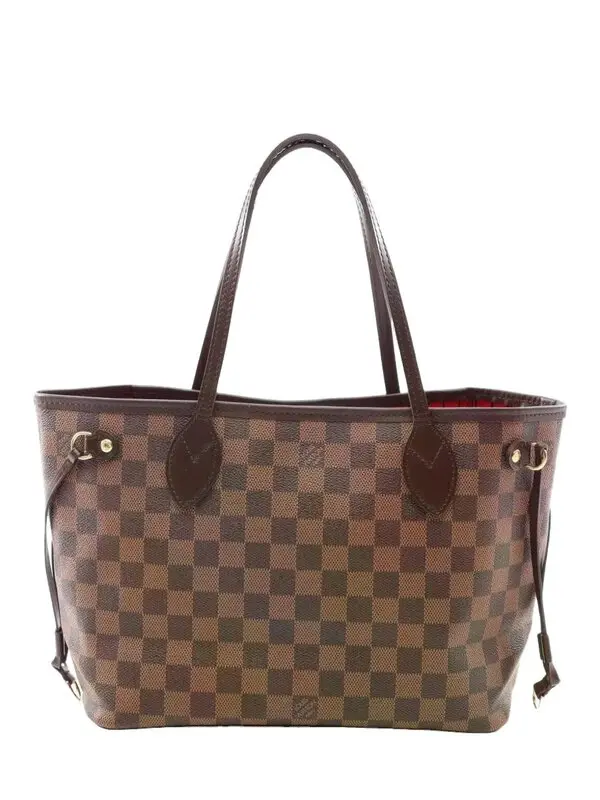 LOUIS VUITTON Damier Ebene Neverfull Pm Tote Bag - Brown