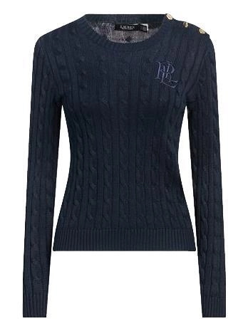 Ralph Lauren Cotton Viscose Cable-knit Crewneck Sweater - Navy