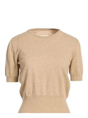 MAISON MARGIELA Virgin Wool Crewneck Short Sleeve Sweater - Beige