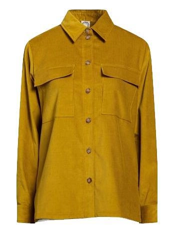 INES DE LA FRESSANGE PARIS Corduroy Button-down Shirt With Two Chest Pockets - Yellow