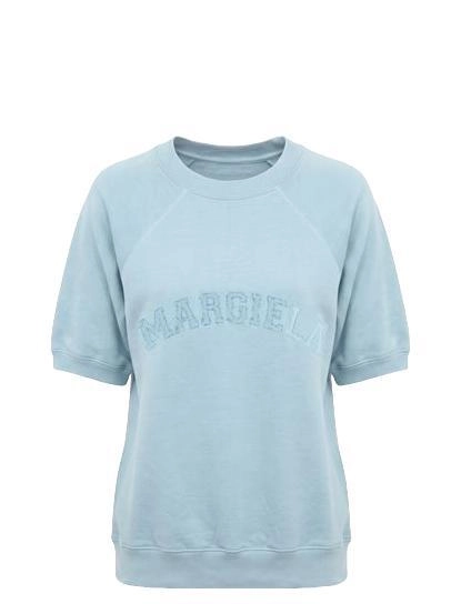 MAISON MARGIELA Short Sleeve Sweatshirt - Sky Blue