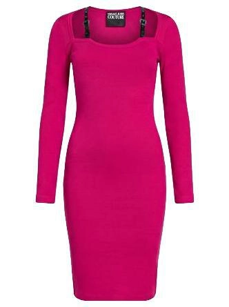 Versace Midi Dress Size Cotton, Elastane - Pink