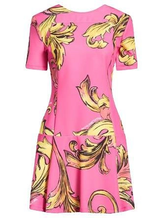 Versace Mini Dress Size Polyester, Elastane - Magenta