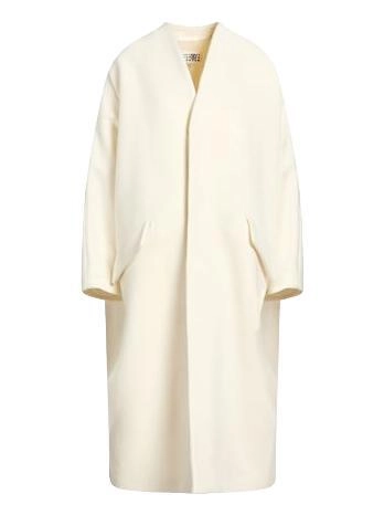 MAISON MARGIELA Virgin Wool Blend Coat - Ivory