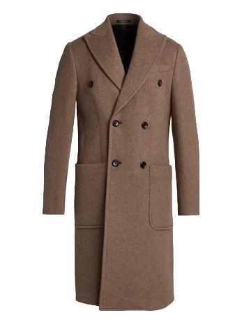 Emporio Armani Double-breasted Wool Blend Coat - Grey