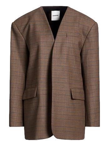 Sandro Blazer Size Polyester, Wool, Viscose, Elastane - Brown