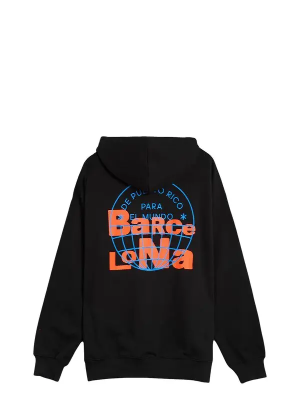 Adidas X Bad Bunny Dtmf Tour Merch Barcelona Relaxed Hoodie - Black