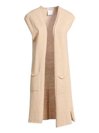 SHIRTAPORTER Sleeveless Wool, Viscose, Nylon, And Cashmere Cardigan - Beige