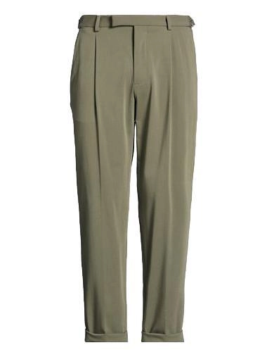 PAOLONI Tapered Twill Stretch Wool Blend Pants - Green