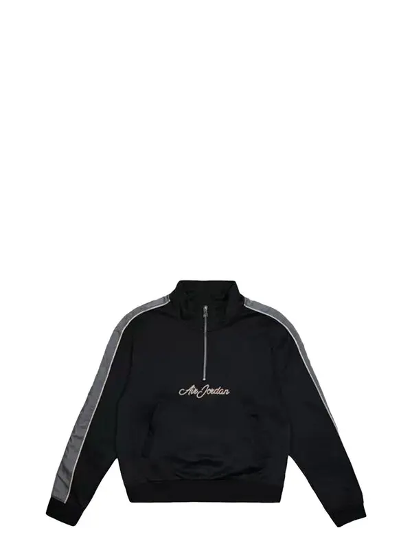 JORDAN Remastered Half Zip Jacket Pullover 'black Smoke Grey - Black/smoke Grey