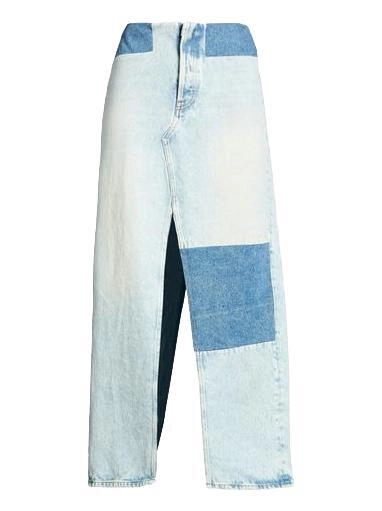 MAISON MARGIELA Two-tone Faded Denim Skirt - Blue