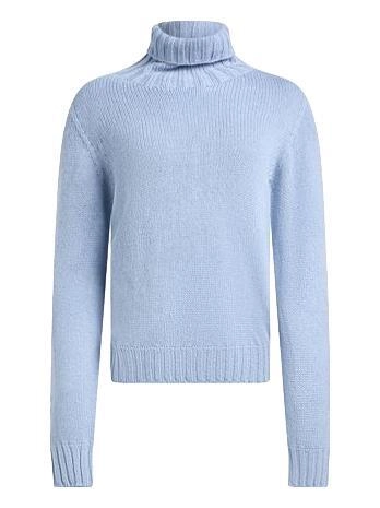 ARAGONA Cashmere Turtleneck Sweater - Blue