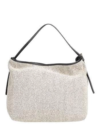 LAURA DI MAGGIO Handbag Leather, Textile Fibers - Beige