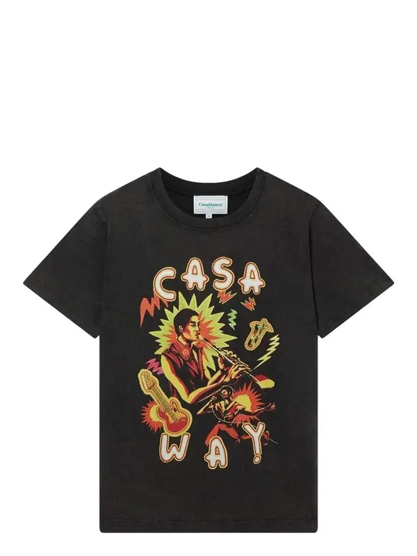Casablanca Music For The People Printed T-shirt - Black