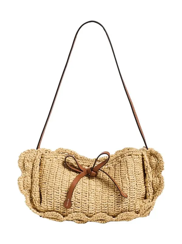 Ulla Johnson Marina Raffia Shoulder Bag - Natural