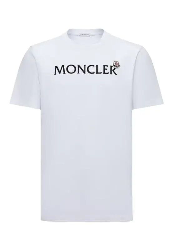 Moncler Logo Printed Crewneck T-shirt - White