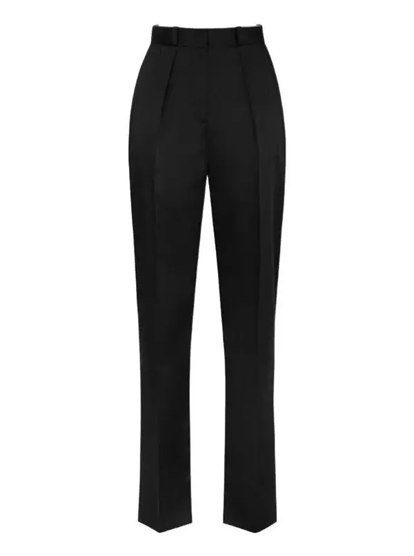 Elisabetta Franchi Stretch Satin Trousers - Black