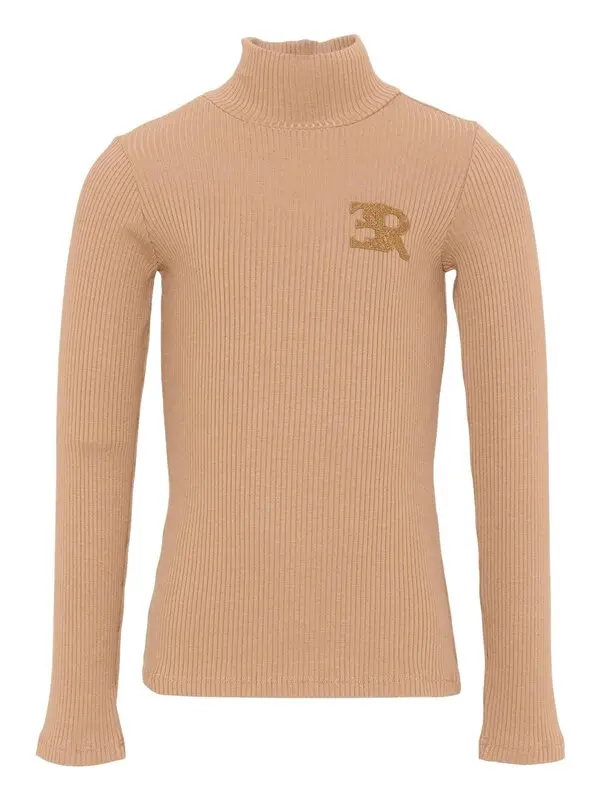Ermanno Scervino Logo-patch Ribbed T-shirt - Beige