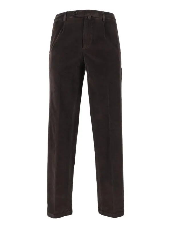 BRIGLIA 1949 Logo Patch Straight-leg Pants - Black