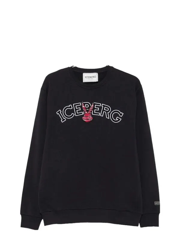 Iceberg Logo-embroidered Sweatshirt - Black