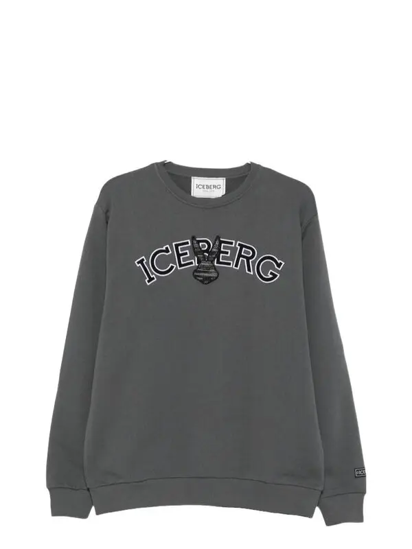 Iceberg Logo-embroidered Sweatshirt - Black