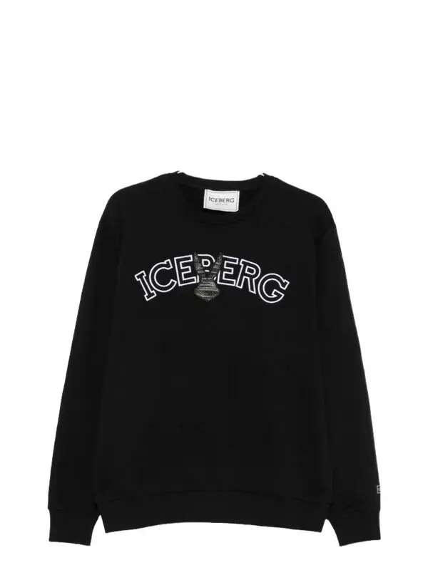 Iceberg Logo-embroidered Sweatshirt - Black