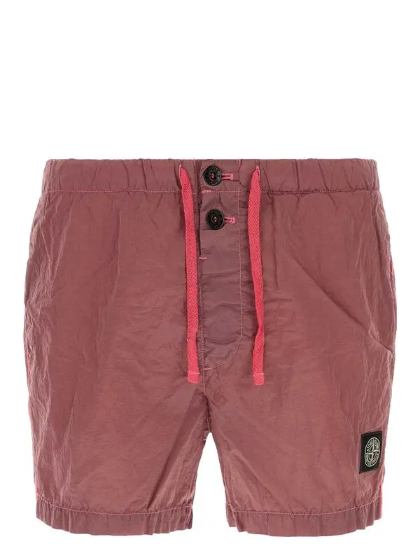 Stone Island Dark Nylon Swimming Shorts - Pink