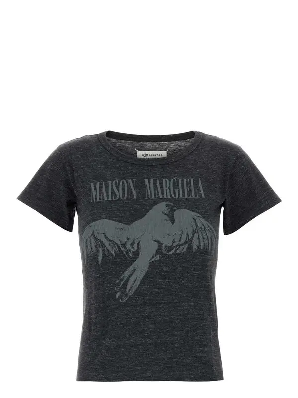 MAISON MARGIELA Charcoal Cotton T-shirt - Gray