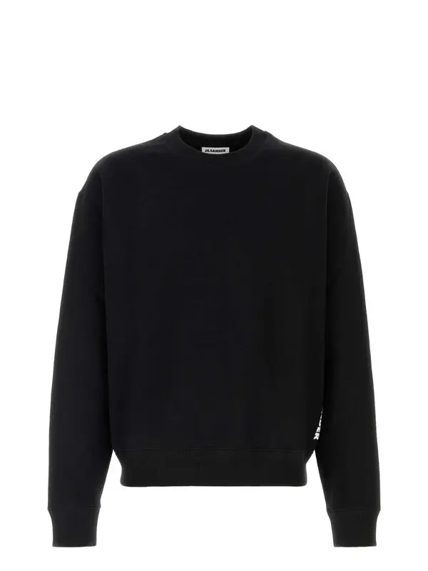 JIL SANDER Cotton Sweatshirt - Black