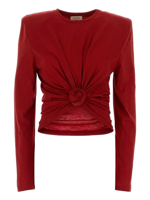 Magda Butrym Cotton Blend T-shirt - Red