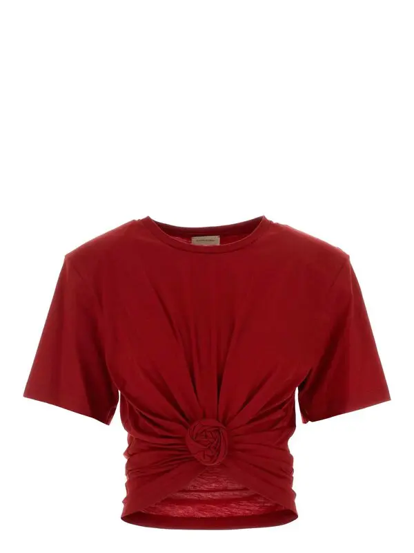Magda Butrym Knot Detail T-shirt - Red